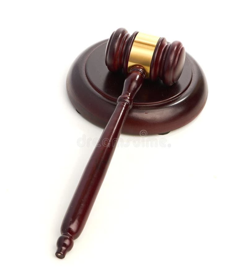 Judge S Gavel Isolated on White Stock Photo - Image of jurisdiction ...