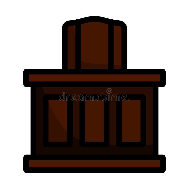 Judge Table Icon stock vector. Illustration of design - 213347280