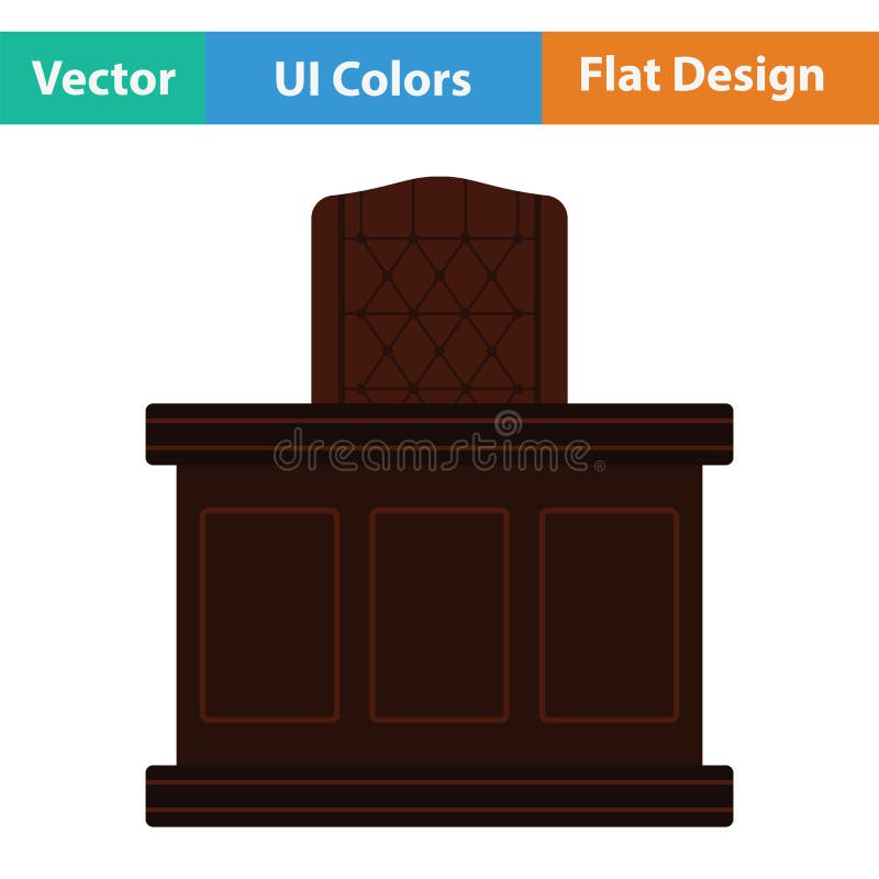 Judge table icon stock vector. Illustration of judicial - 94750911