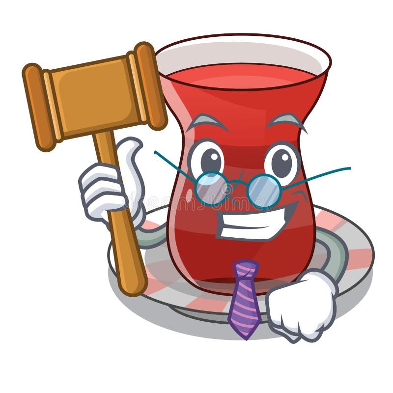 Judge Tea Turkish on the with Mascot Stock Vector - Illustration of ...