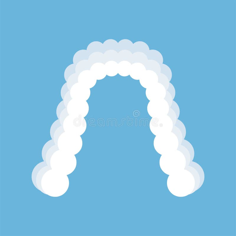 Judge Wig Isolated. White Hair Curls Stock Vector - Illustration of ...