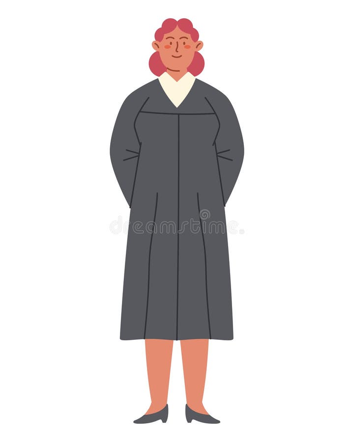 Judge woman standing stock vector. Illustration of design - 346872010
