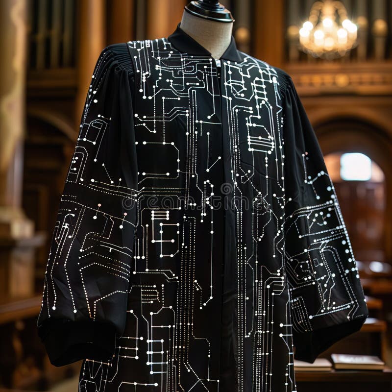A Judgea S Robe with a Digital Pattern Symbolizing the Modernization of ...