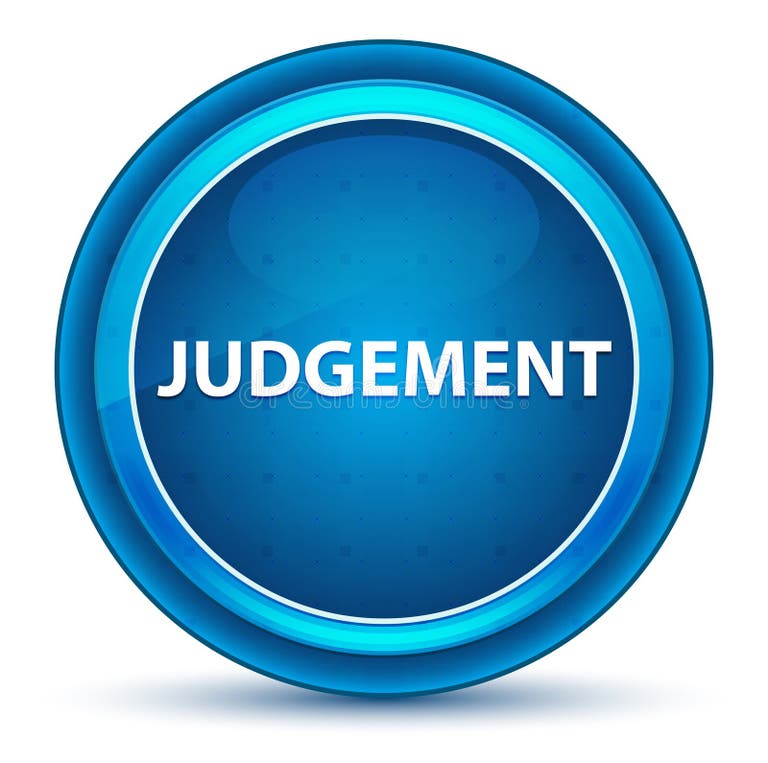 Judgement Eyeball Blue Round Button Stock Illustration - Illustration ...