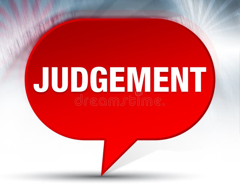 Judgement Red Bubble Background Stock Illustration - Illustration of ...