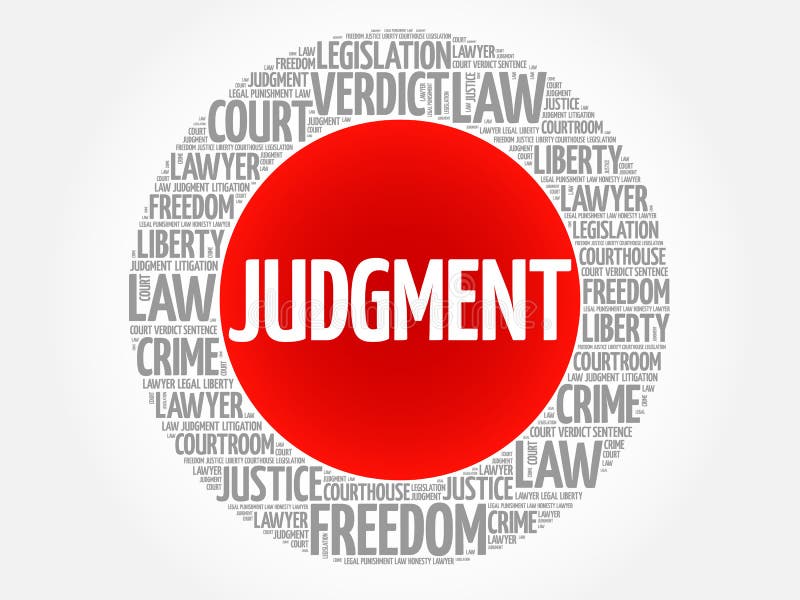 Judgement word cloud stock illustration. Illustration of decision ...