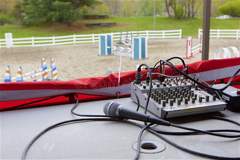 Judges Booth stock image. Image of microphone, ring, booth - 73196079