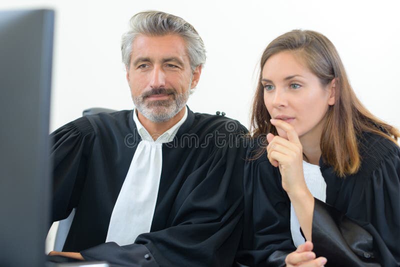 Judges at a computer stock image. Image of male, searching - 130818633