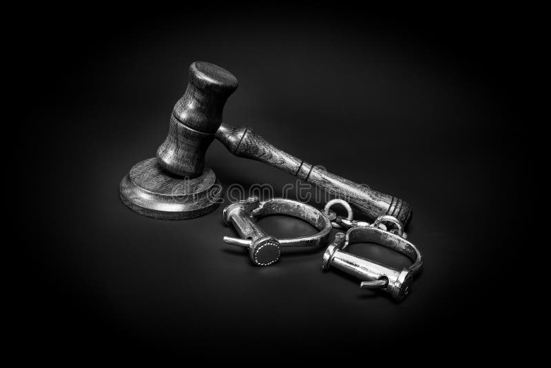 Gavel and Handcuffs stock image. Image of legislation - 100981843