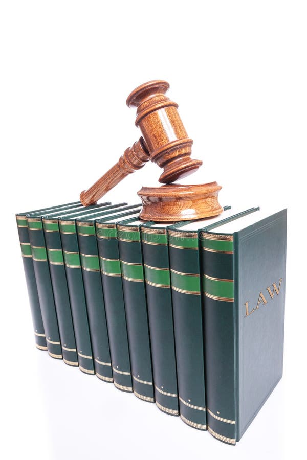 Stack of Law Books and a Judge Gavel Stock Photo - Image of library ...