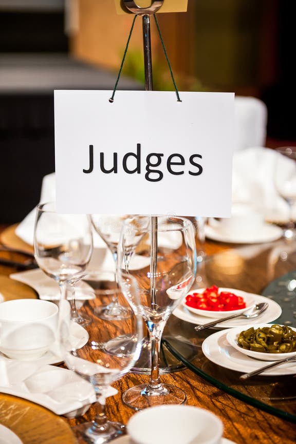 Judges sign at table stock image. Image of details, sign - 69920509