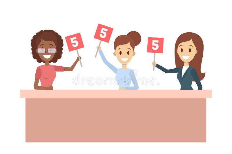 Judge on panel. stock vector. Illustration of perfect - 113592759