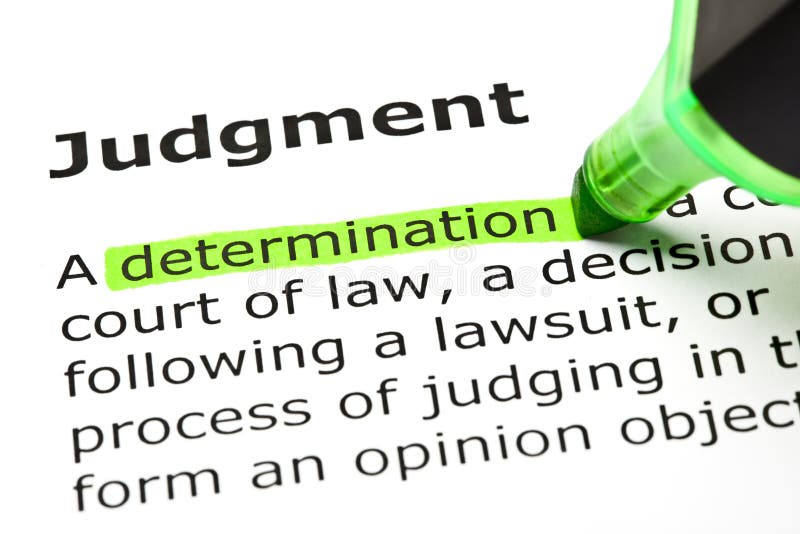 Judgment Dictionary Definition Green Marker Stock Image - Image of ...