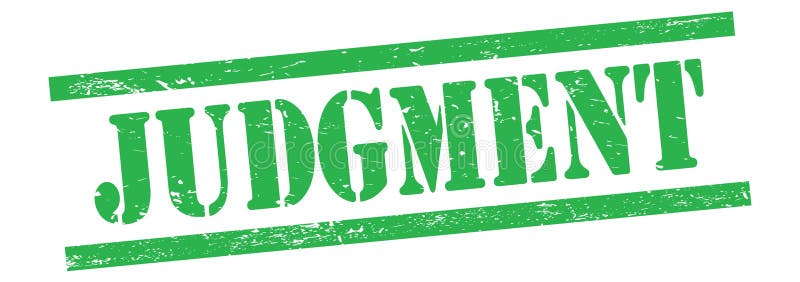 JUDGMENT Text on Green Grungy Lines Stamp Stock Illustration ...