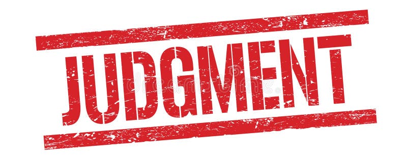 JUDGMENT Text on Red Vintage Lines Stamp Stock Illustration ...