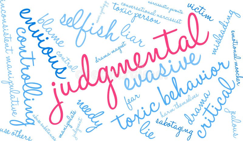 Judgmental Word Cloud stock illustration. Illustration of magnet ...