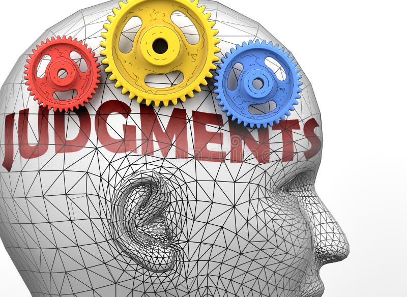 Judgments and Human Mind - Pictured As Word Judgments Inside a Head To ...