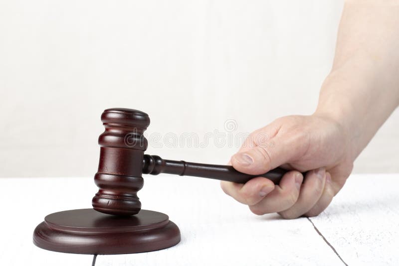 The Judicial Hammer. Hammer for the Auction Stock Photo - Image of ...
