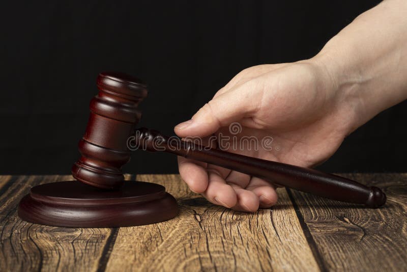The Judicial Hammer. Hammer for the Auction Stock Image - Image of ...