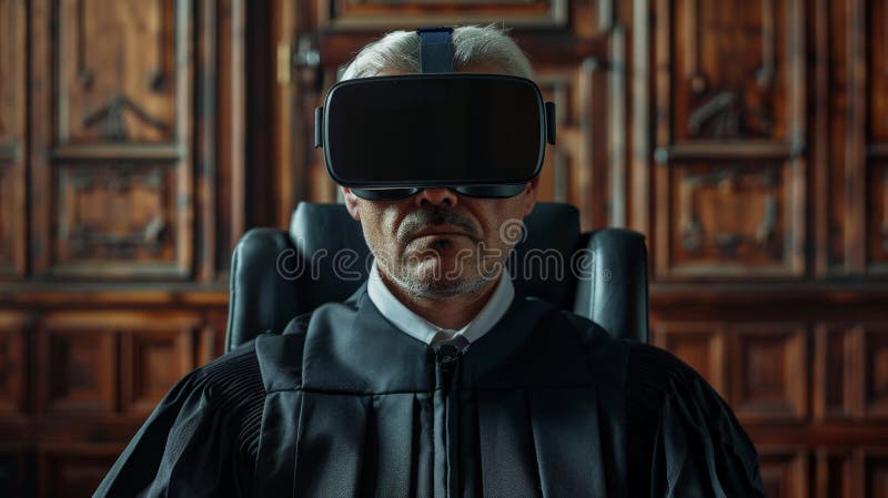 Judicial Professional Engages in Virtual Reality Trial Simulation with ...