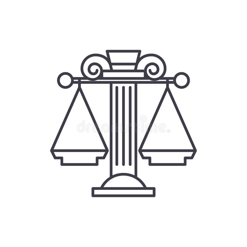 Judicial System Black Icon, Vector Sign on Isolated Background ...