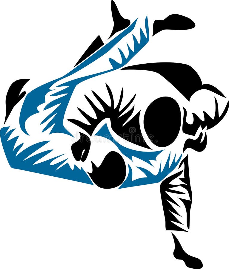 Judo stock vector. Illustration of pose, fight, fighter - 61504010