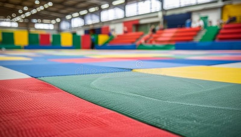 Judo Mat Close Up with Scuff Marks, Symbolizing Dedication and ...