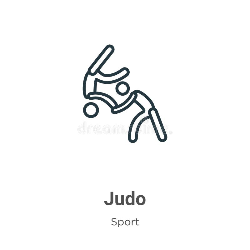 Judo Outline Vector Icon. Thin Line Black Judo Icon, Flat Vector Simple ...