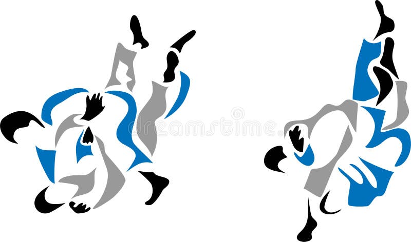 Judo stock vector. Illustration of fighter, asian, clutch - 49775178