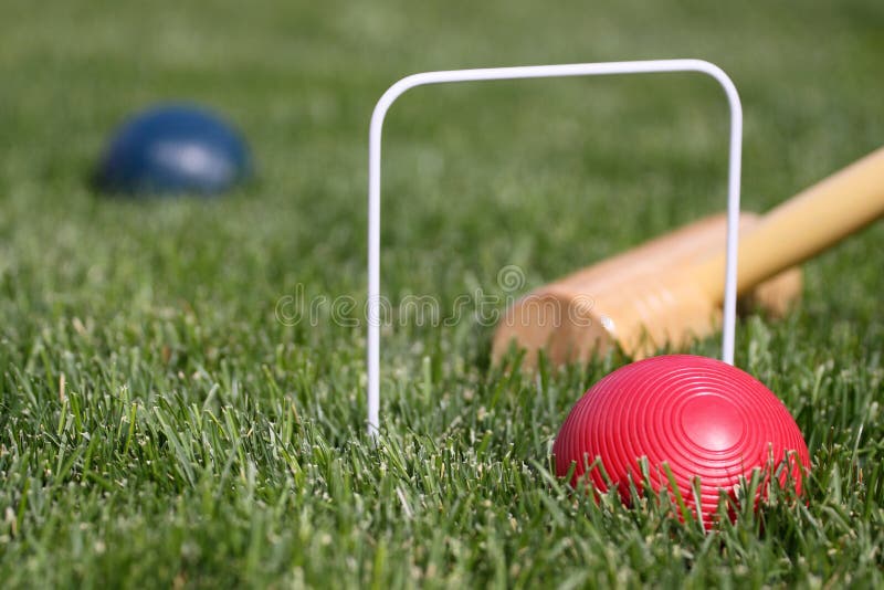 Juego De La Bola Roja Y Azul Del Croquet Foto de archivo - Imagen de ... Juego De La Bola Roja Y Azul Del Croquet Foto de archivo - Imagen de ...