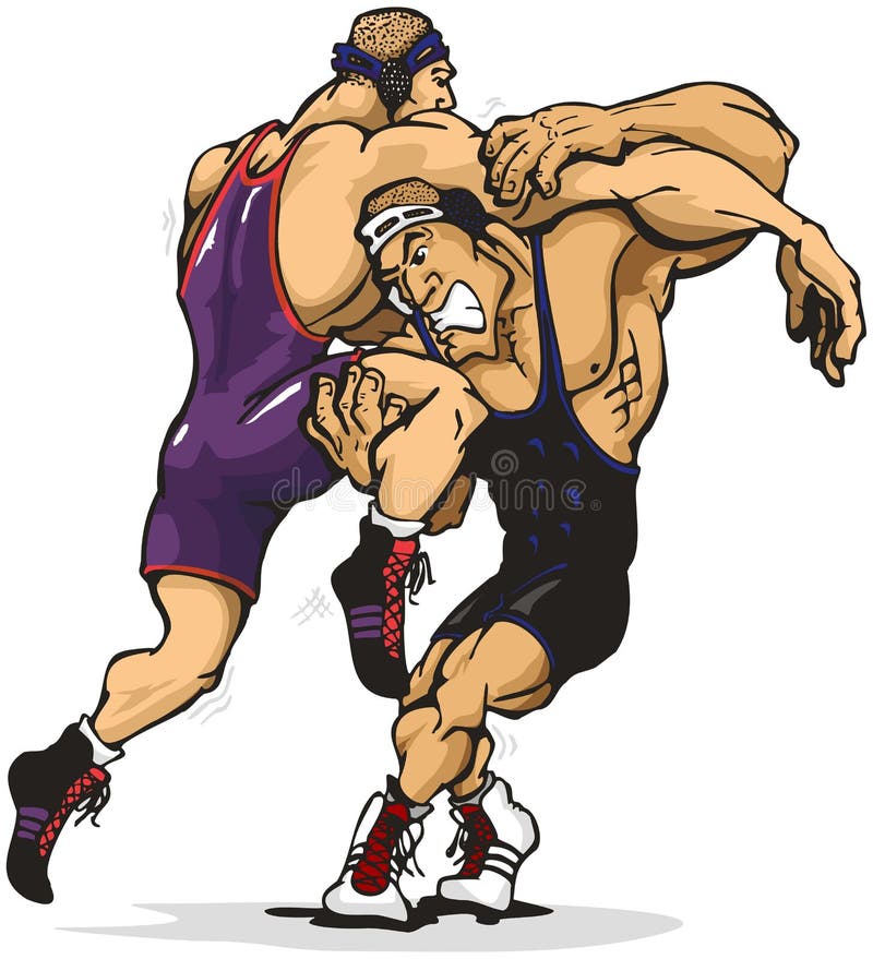 Lucha de estilo libre ilustración del vector. Ilustración de hombre ...