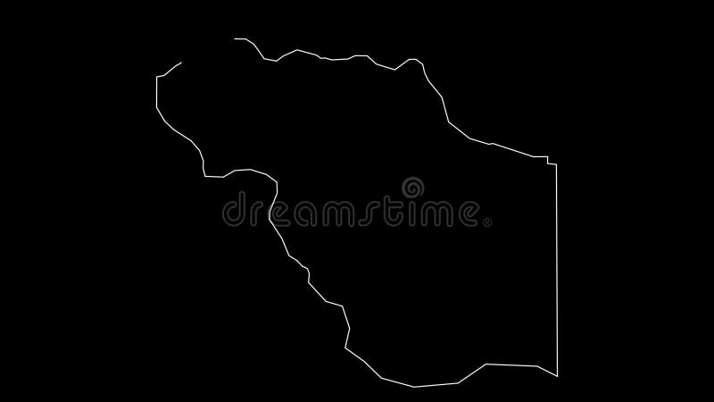 Jufra Libya District Map Outline Animation Stock Video - Video of ...