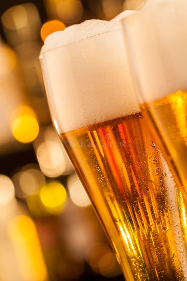 Jug of Beer Served on Bar Counter Stock Photo - Image of lager, beer ...