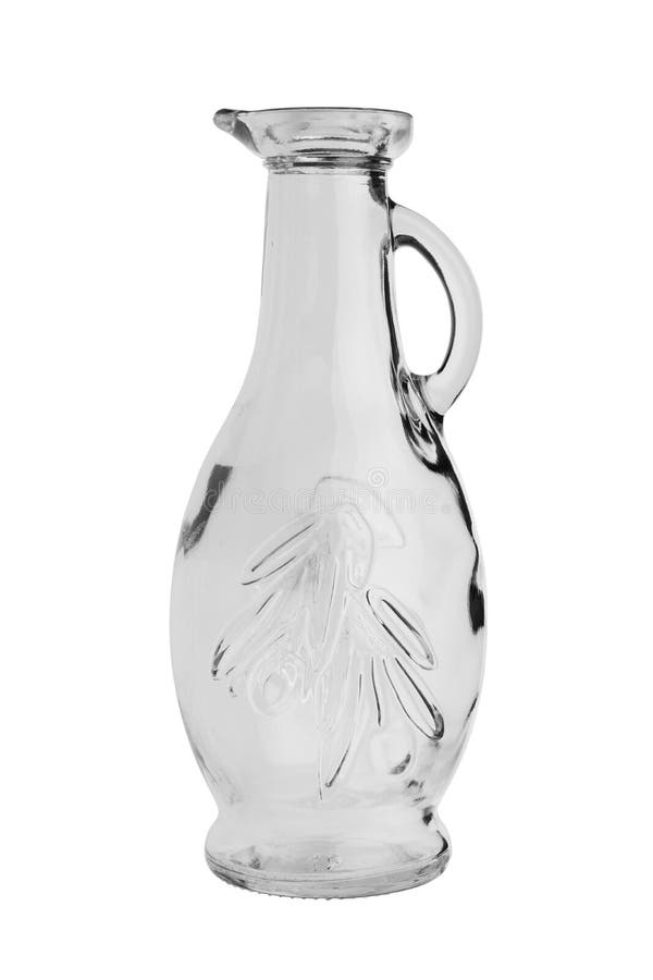Jug for Drinks Made of Transparent Glass, Paste with a Narrow Neck ...
