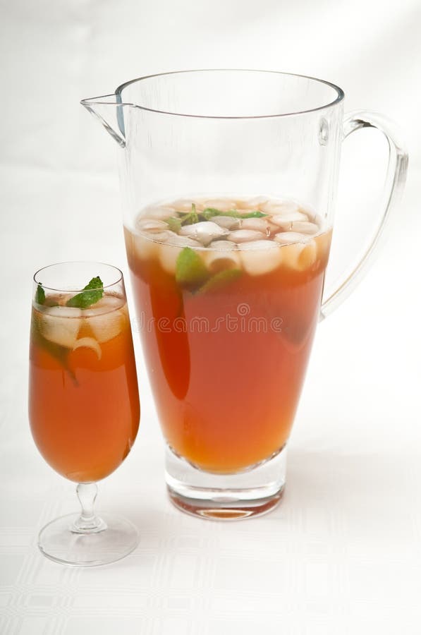 Jug and glass of Iced Tea stock image. Image of drink - 11797047