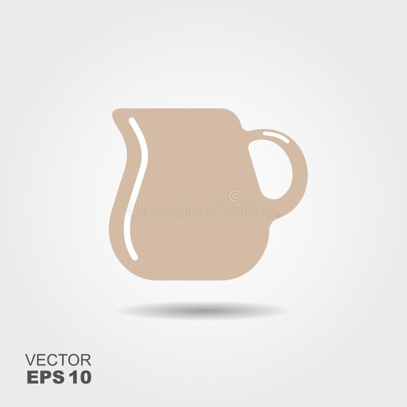 Jug of milk icon stock vector. Illustration of natural - 107690856