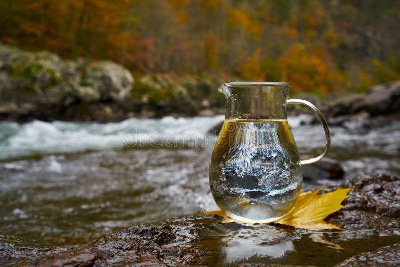 Jug of a Pure River of Water Stock Photo - Image of mineral, granite ...