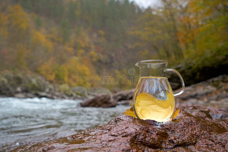 Jug of a Pure River of Water Stock Image - Image of pitcher, brook ...