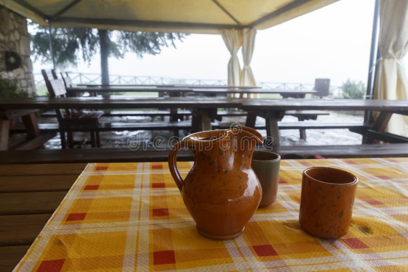 Jug on the table stock photo. Image of antique, vase - 86217918