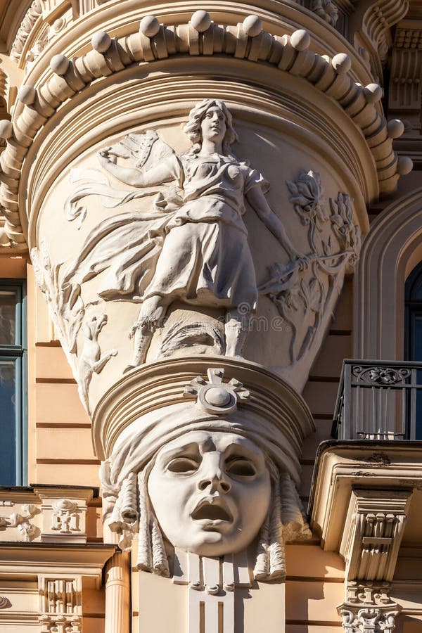 Jugend stock photo. Image of basrelief, face, apartment - 28676892