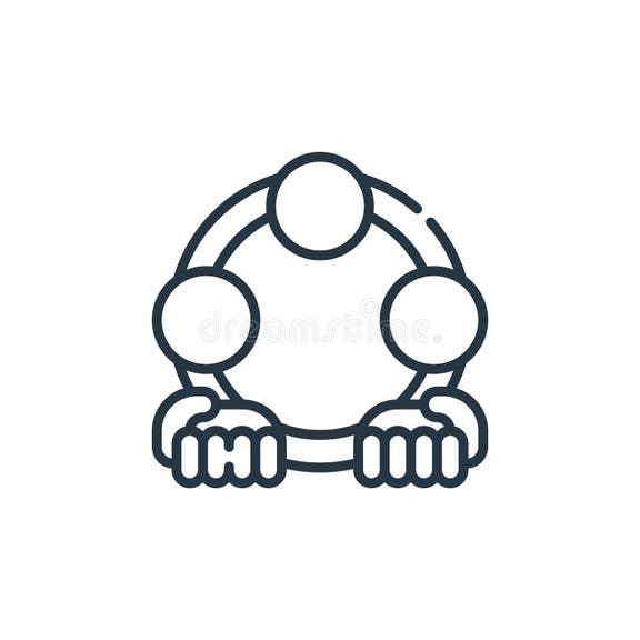 Juggle Icon Vector from Carnival Concept. Thin Line Illustration of ...