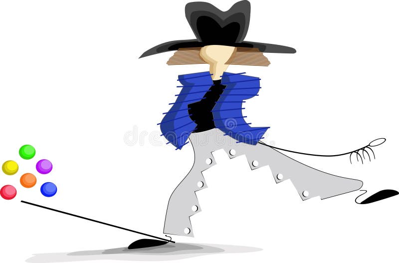 Juggler with Balls and Invisible Dog Stock Vector - Illustration of ...