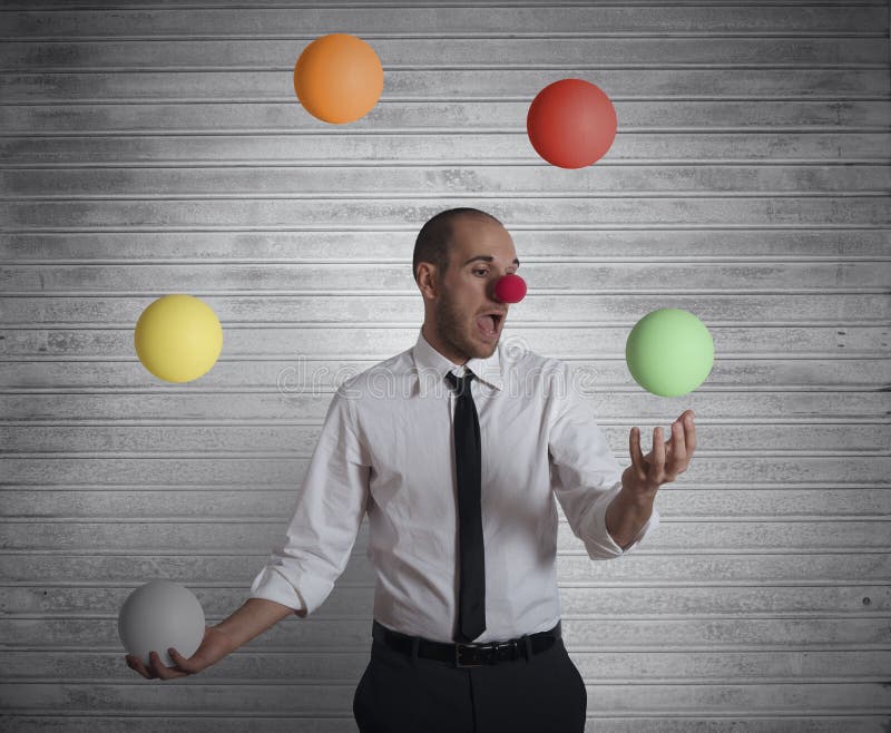 Juggler businessman stock photo. Image of cycle, creative - 28378028