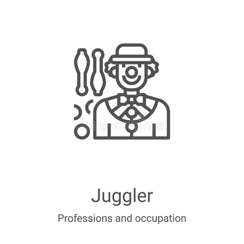 Juggler Icon Vector from Professions and Occupation Collection. Thin ...