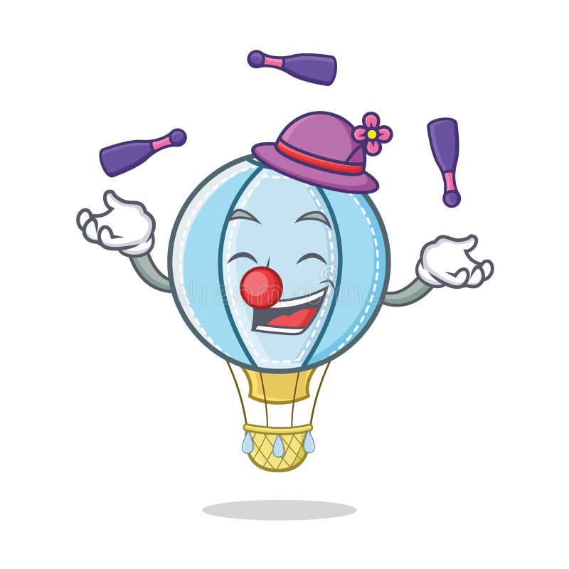 Juggling Air Balloon Character Cartoon Stock Vector - Illustration of ...