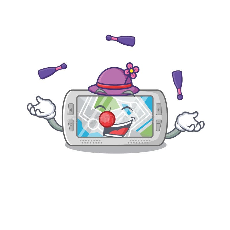 Juggling Cartoon Style Global Positioning System Toy Stock Vector ...