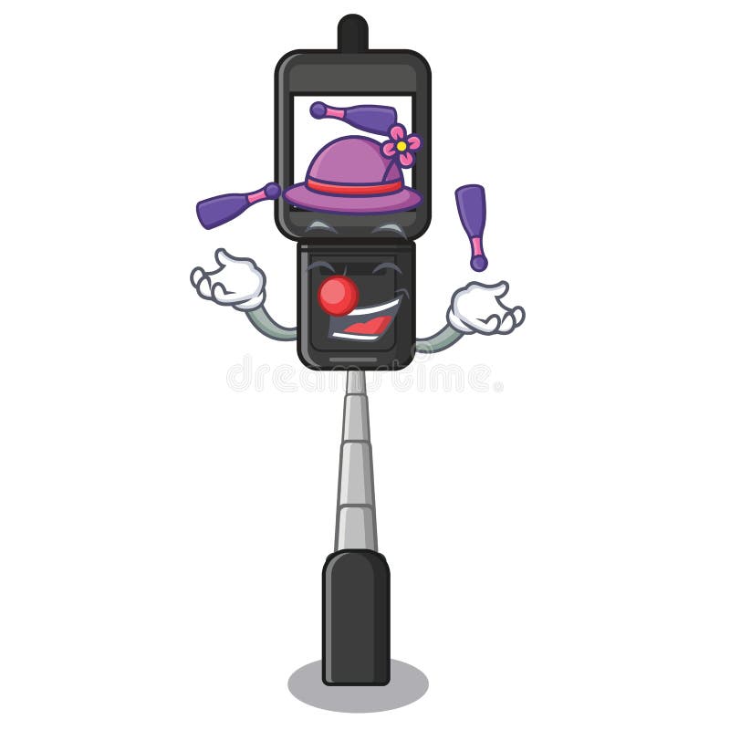 Juggling Cell Phone Holder Above Cartoon Table Stock Vector ...