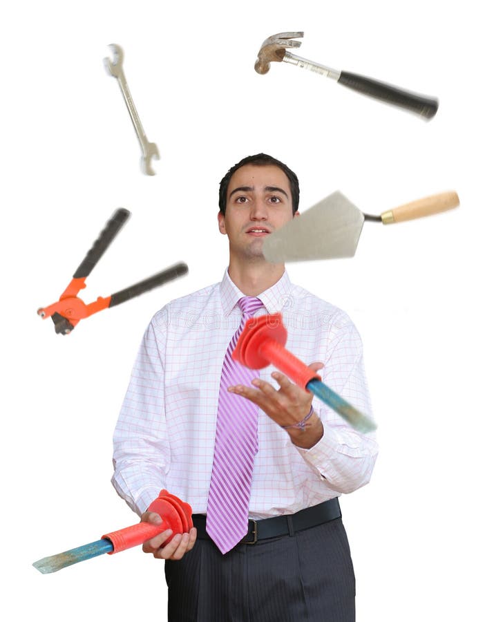 Businessman Juggling His Priorities Stock Image - Image of leisure ...