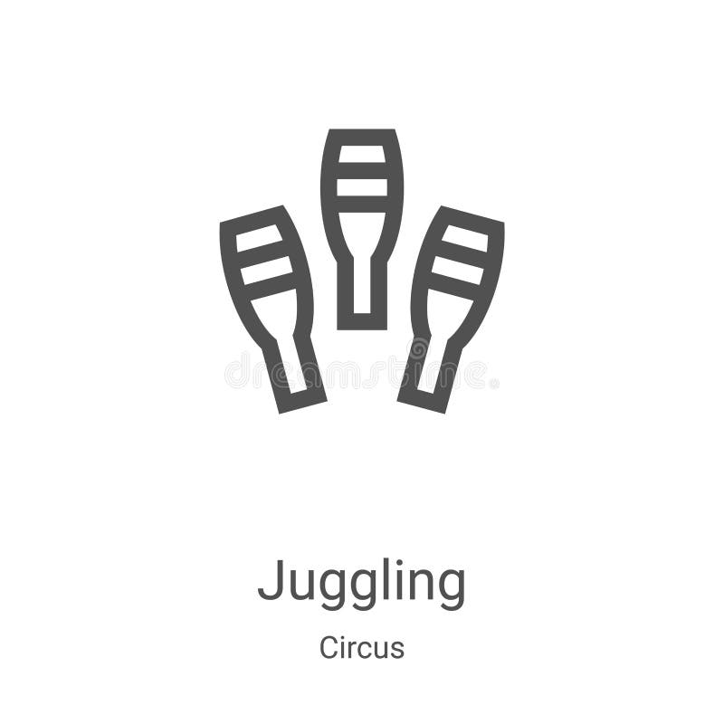 Juggling Icon Vector from Circus Collection. Thin Line Juggling Outline ...