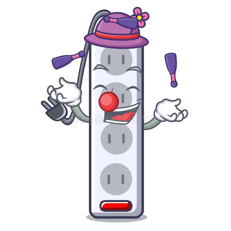 Juggling Isolated Power Strip with the Mascot Stock Vector ...